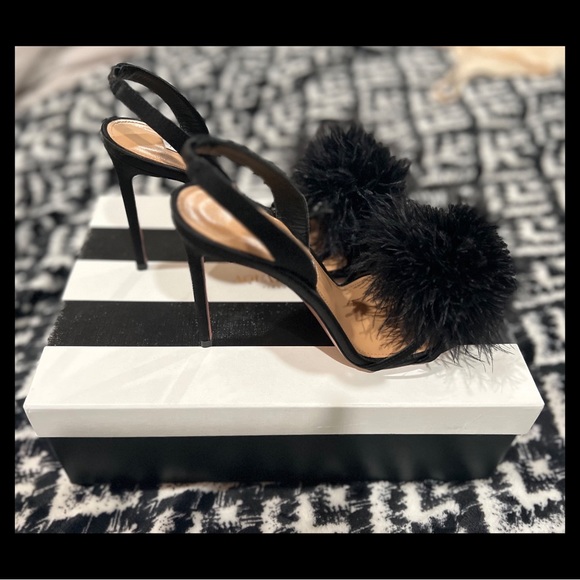 Aquazzura | Shoes | Aquazzura Boudoir Feathertrim Sandals | Poshmark